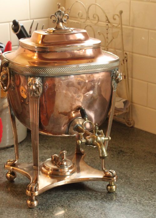 Georgian copper and brass hot water urn – China Rose Antiques
