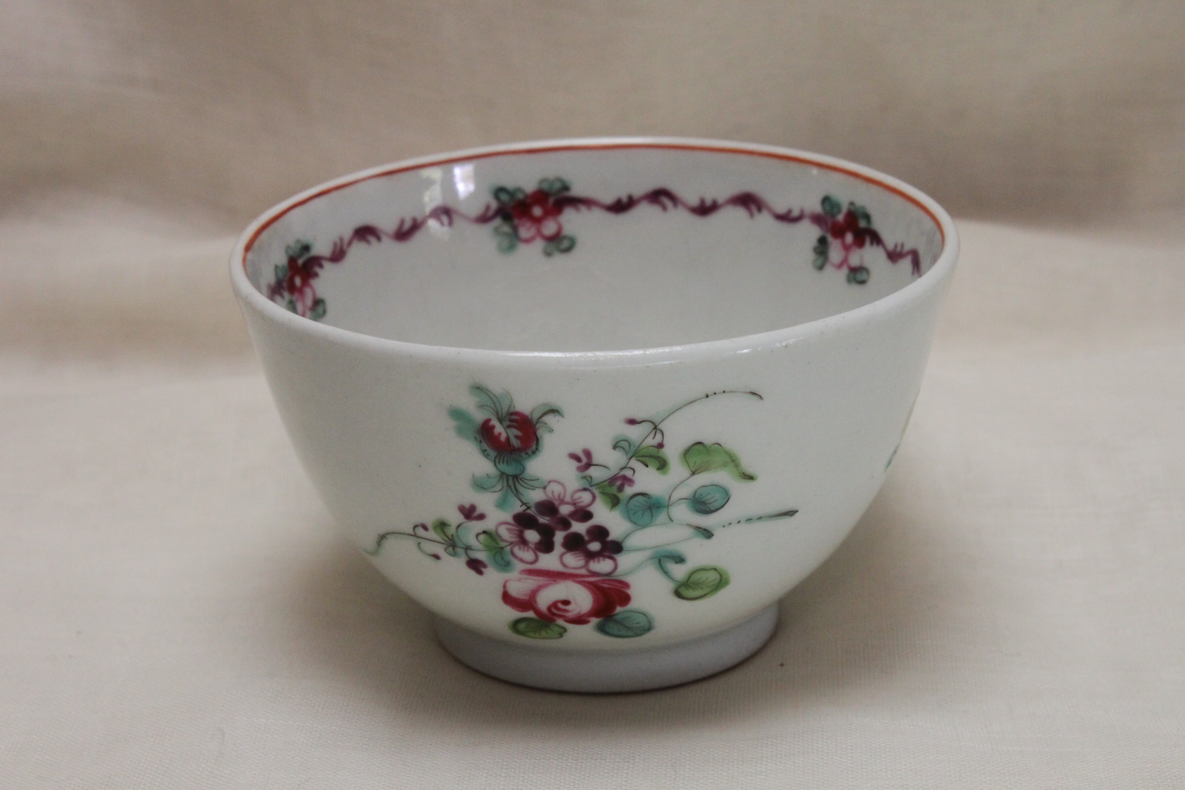 New Hall porcelain tea bowl – China Rose Antiques