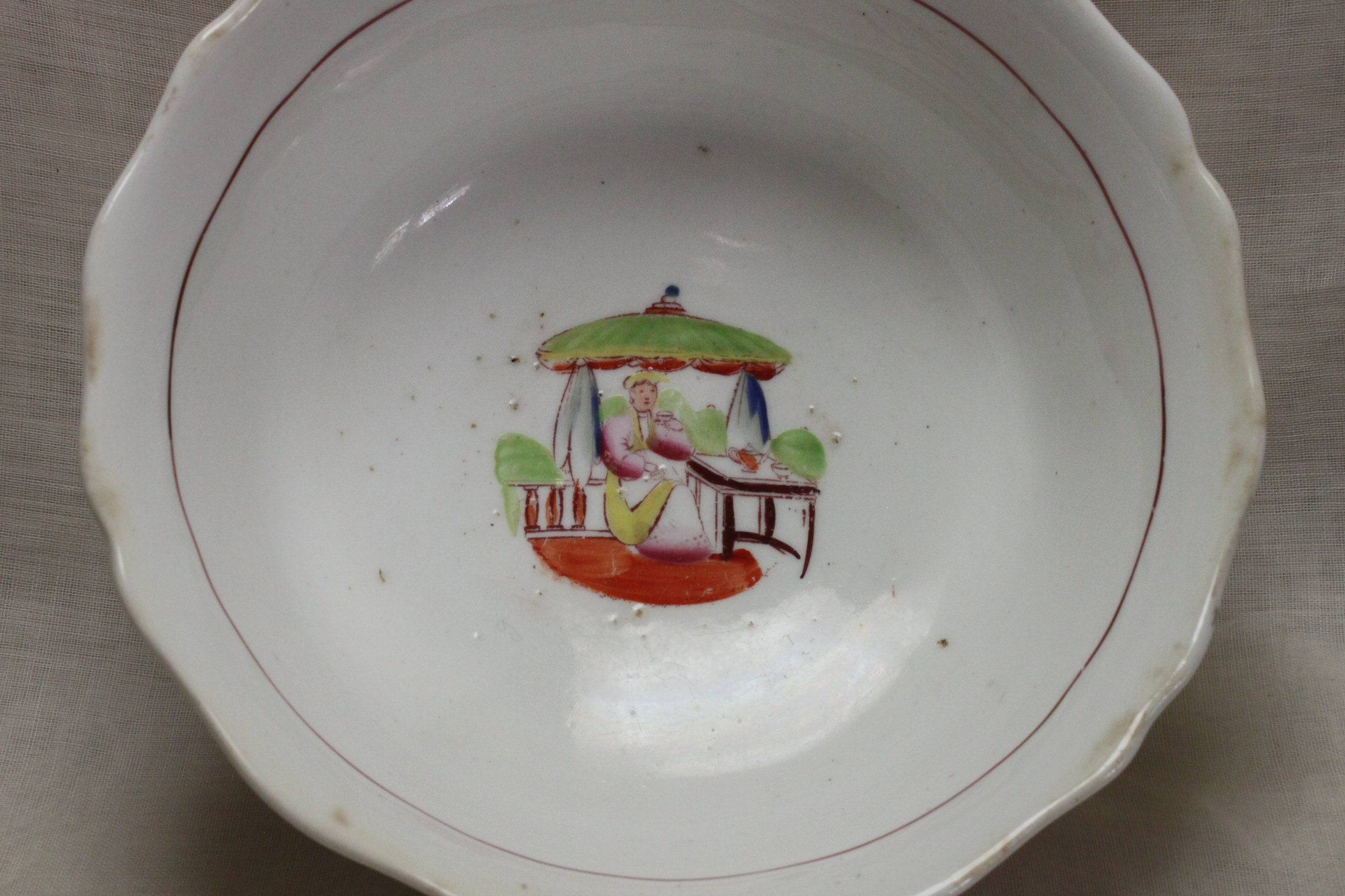 Hilditch porcelain slop bowl Garden Tea Party pattern – China Rose Antiques
