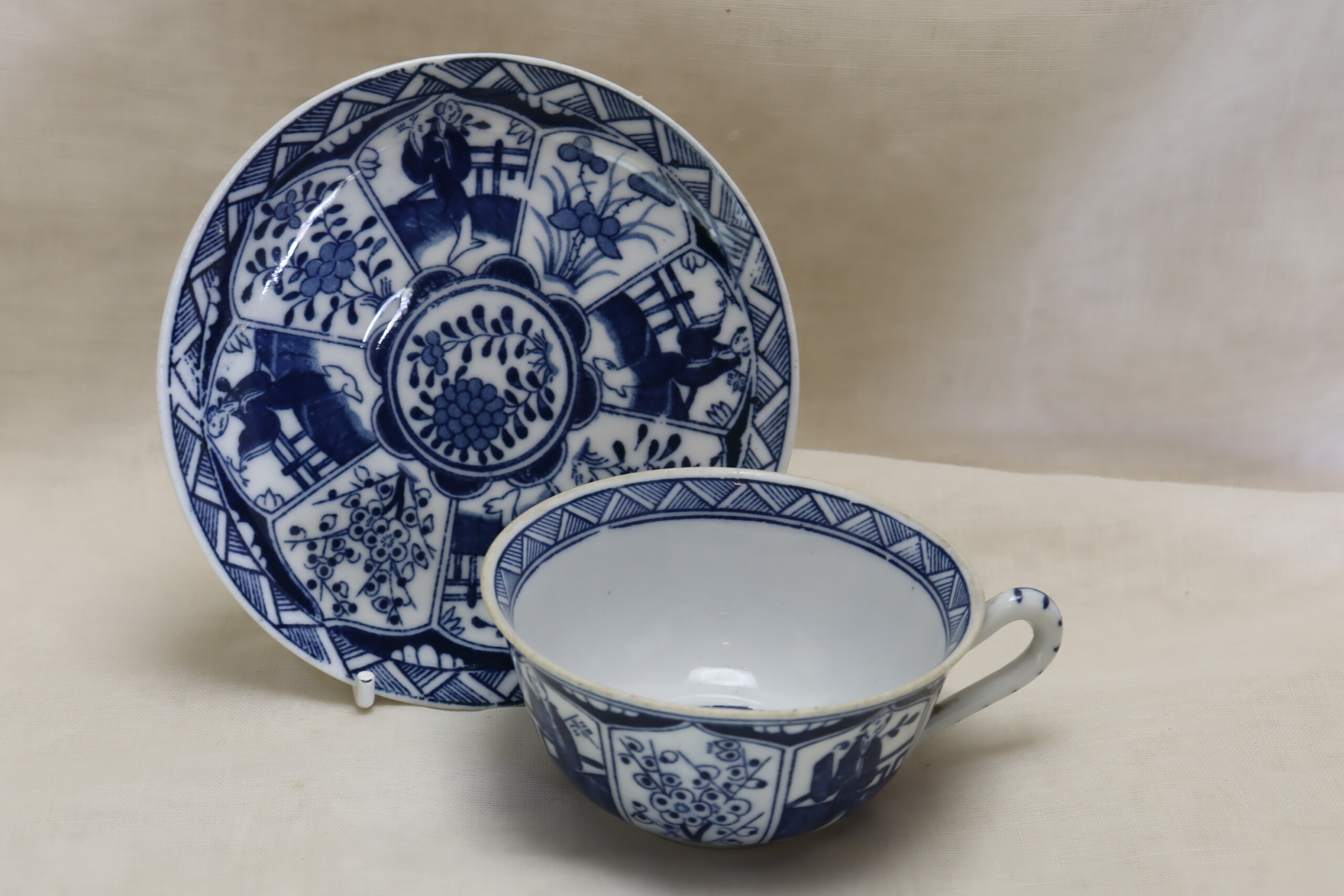 Blue & white German cup and saucer Kangxi revival – China Rose Antiques